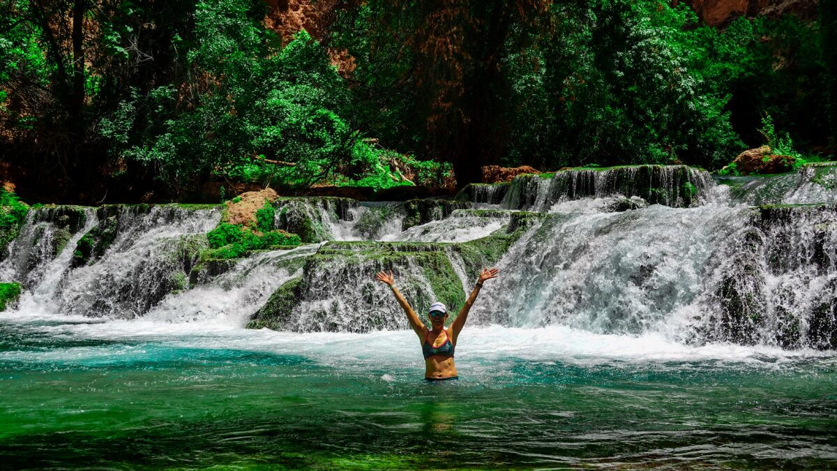Hiking To The Confluence Havasu Creek Meets the Colorado River